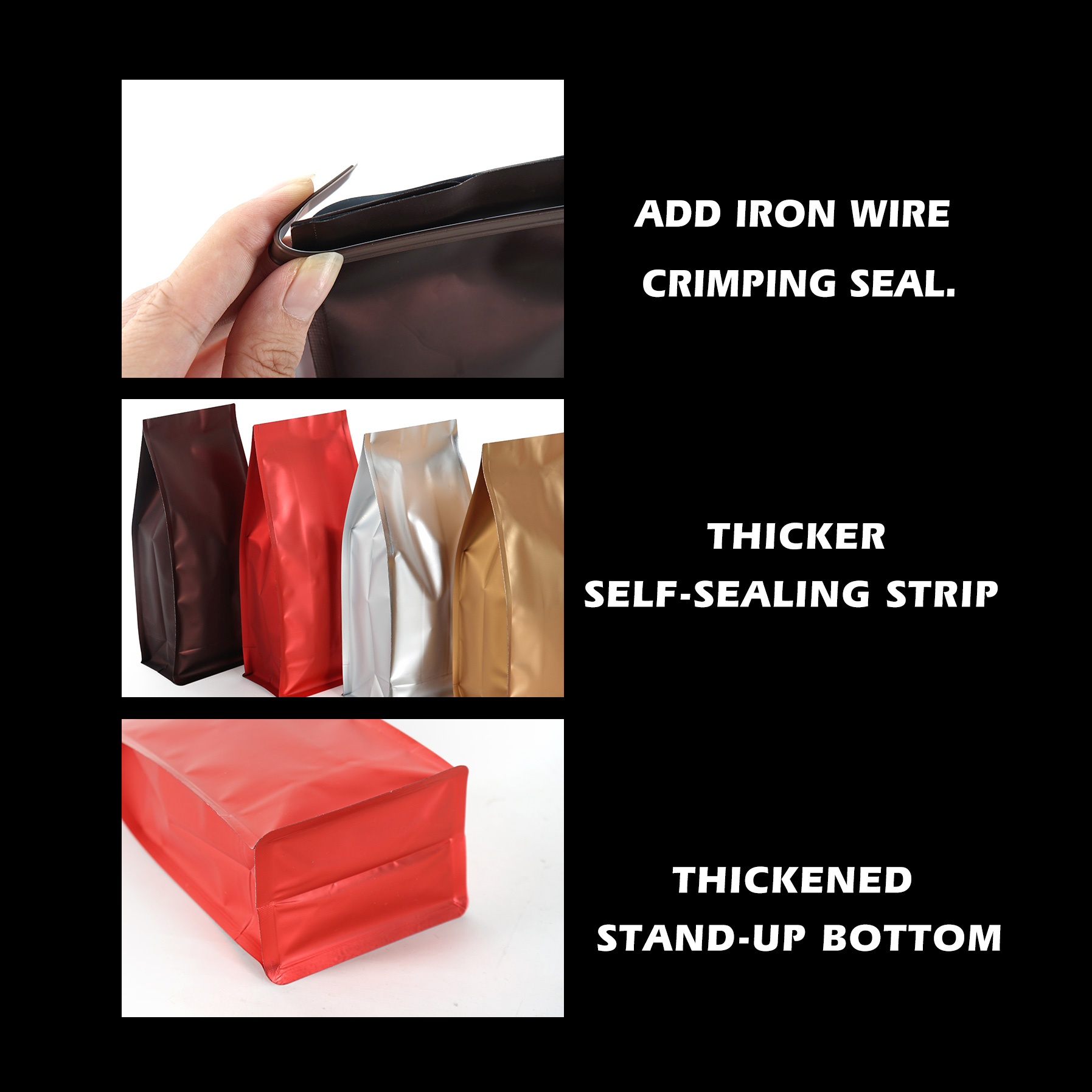 China Resealable Aluminium Foil Plastic Standing Pouch Ziplock Stand Up ...